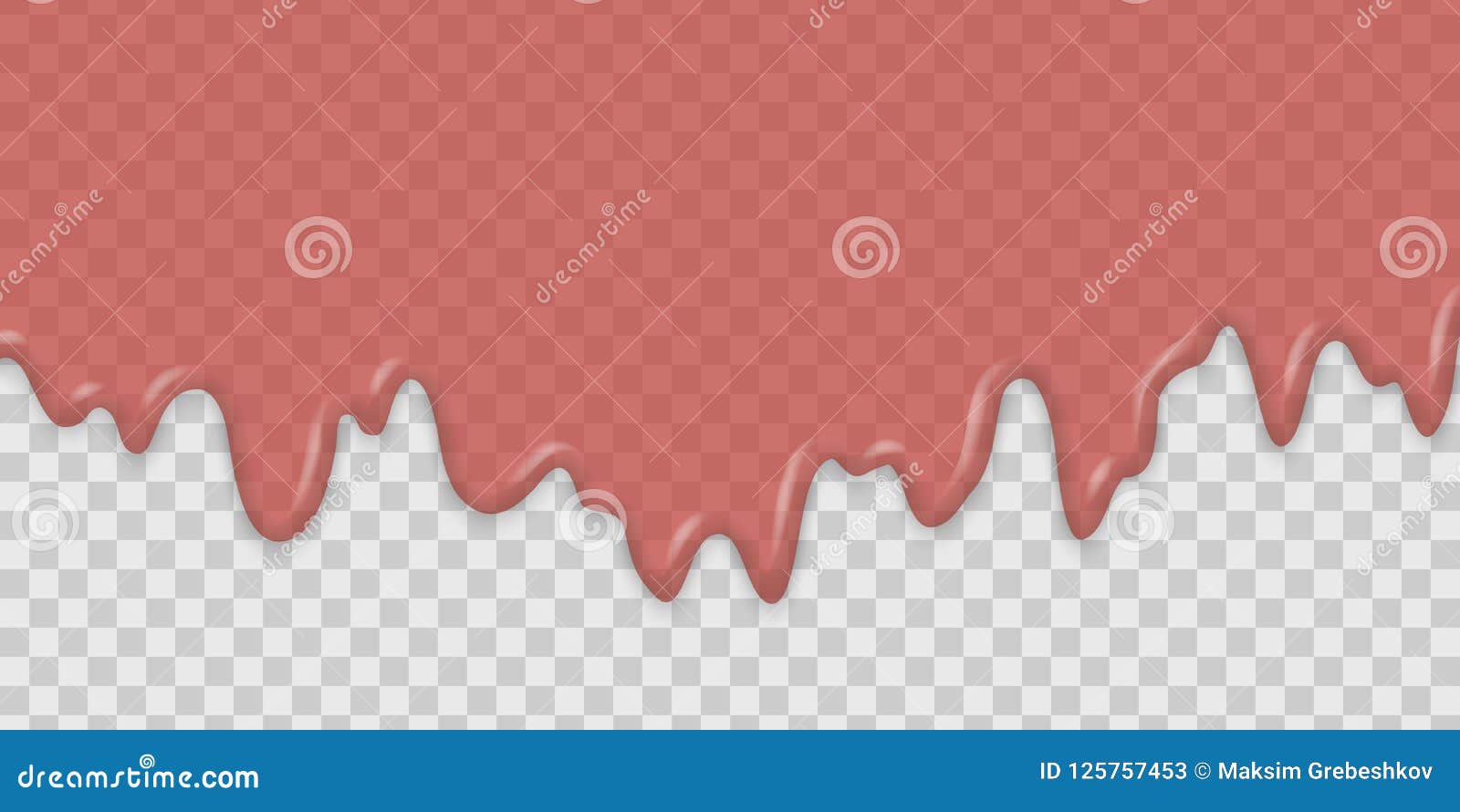 Dripping Strawberry Ice Cream Cone Vector Illustration | CartoonDealer ...