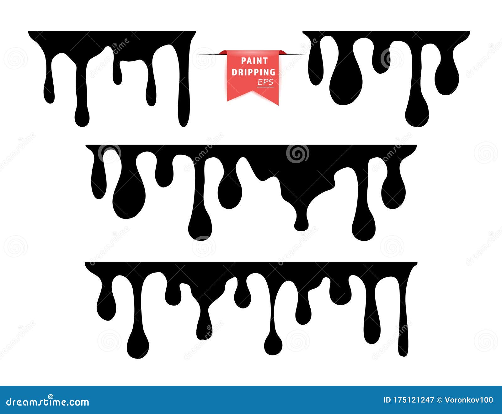 Dripping Stretch Liquid, Paint or Resin. Vector Decorative Design ...