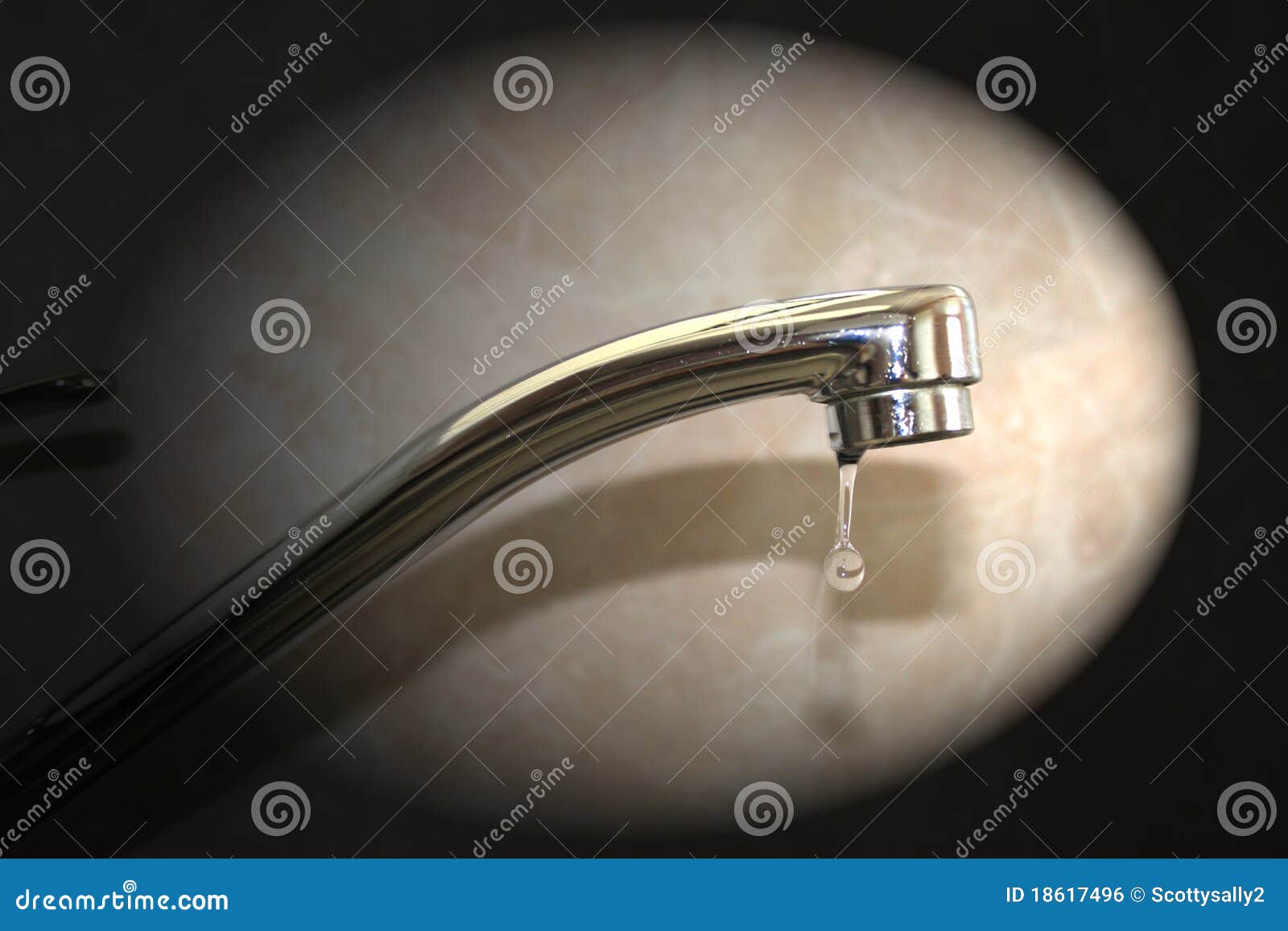 Dripping Tap stock photo. Image of conserve, chrome, clear - 18617496