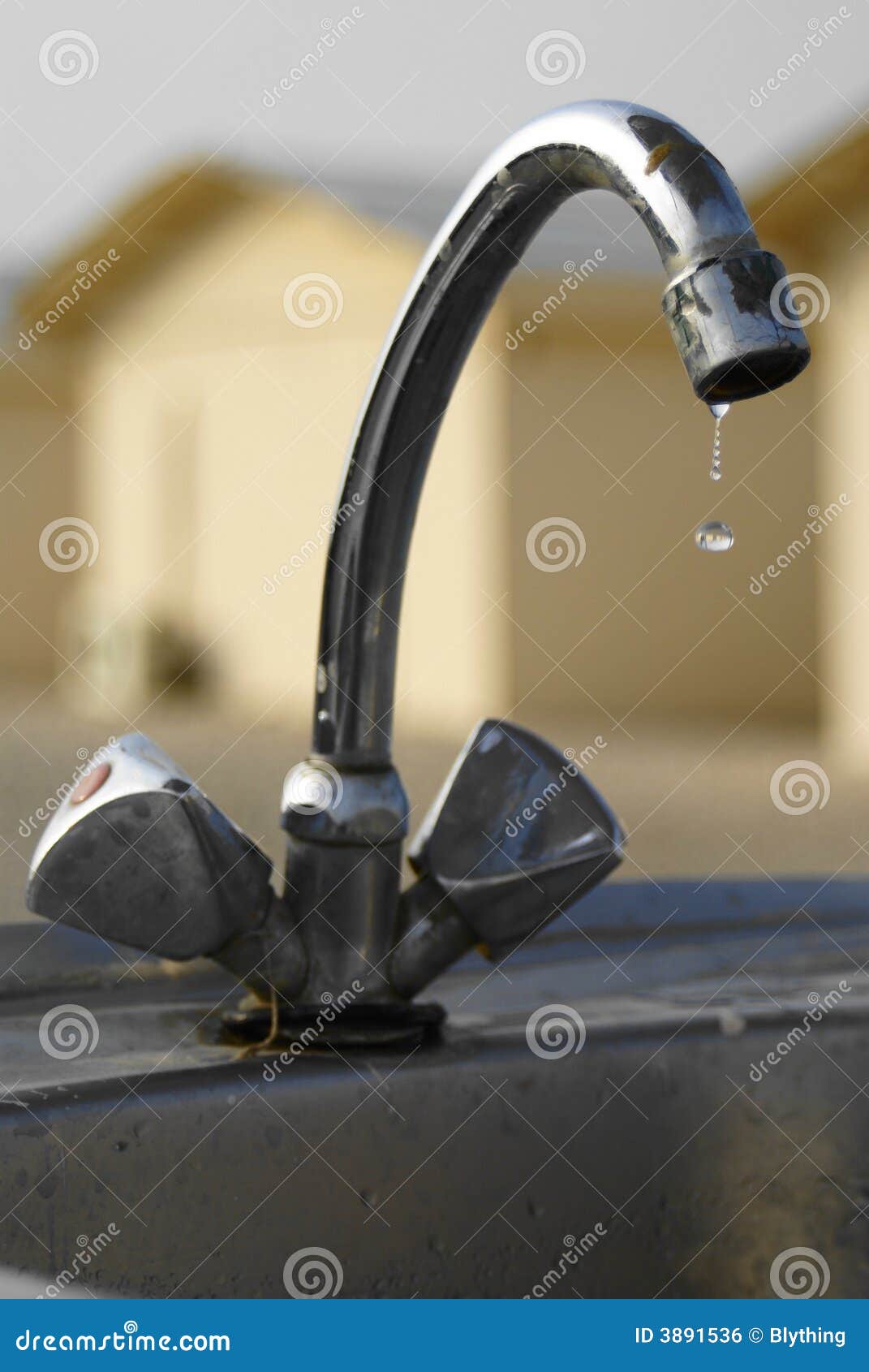 Dripping Tap stock photo. Image of faucet, isolated, steel - 3891536