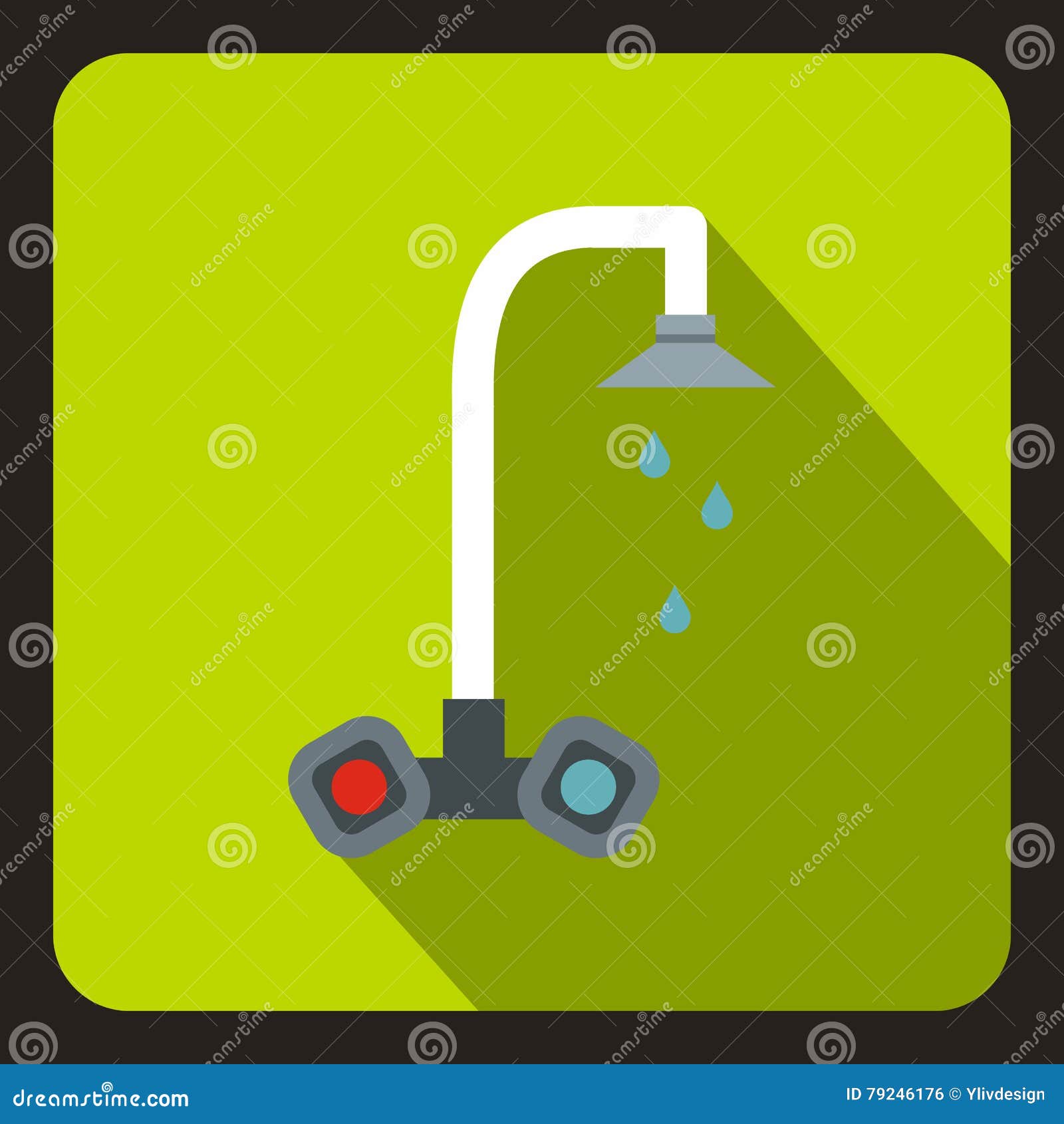 Dripping Tap Icon, Flat Style Stock Vector - Illustration of drip ...