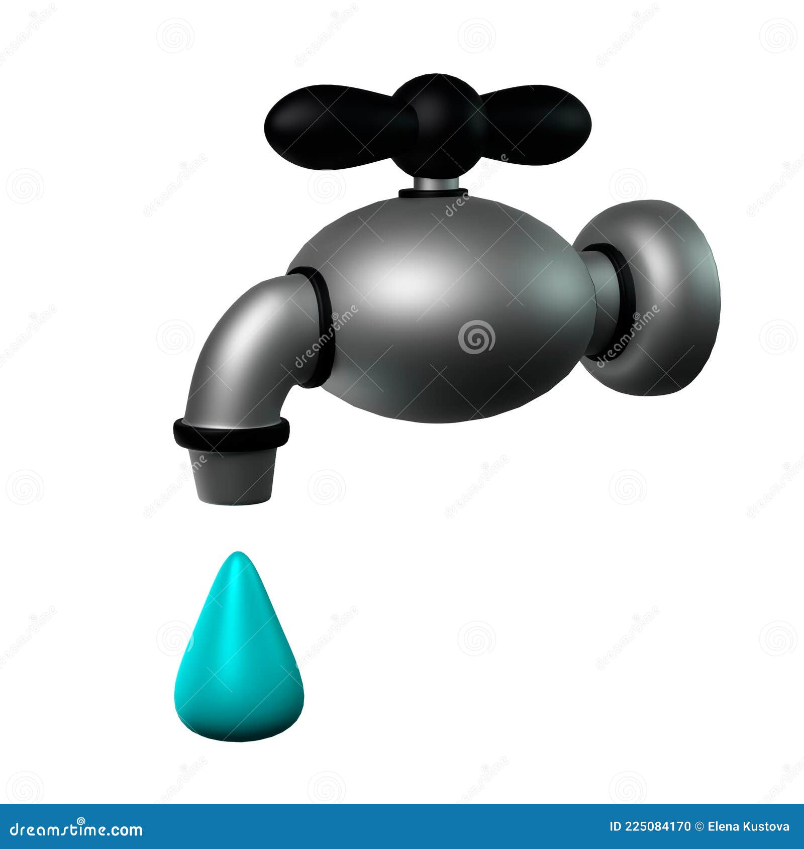 Dripping Tap Illustration - 3D Graphics Stock Illustration ...