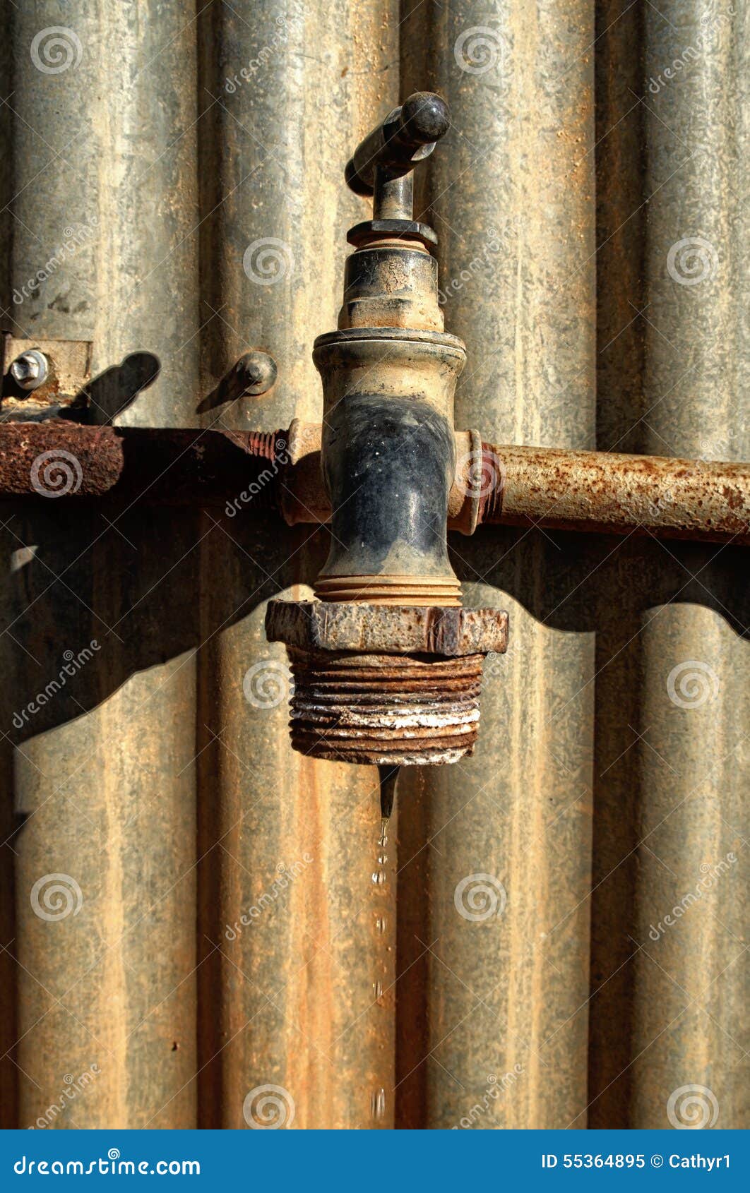 Dripping tap stock image. Image of rustic, retro, faucet - 55364895