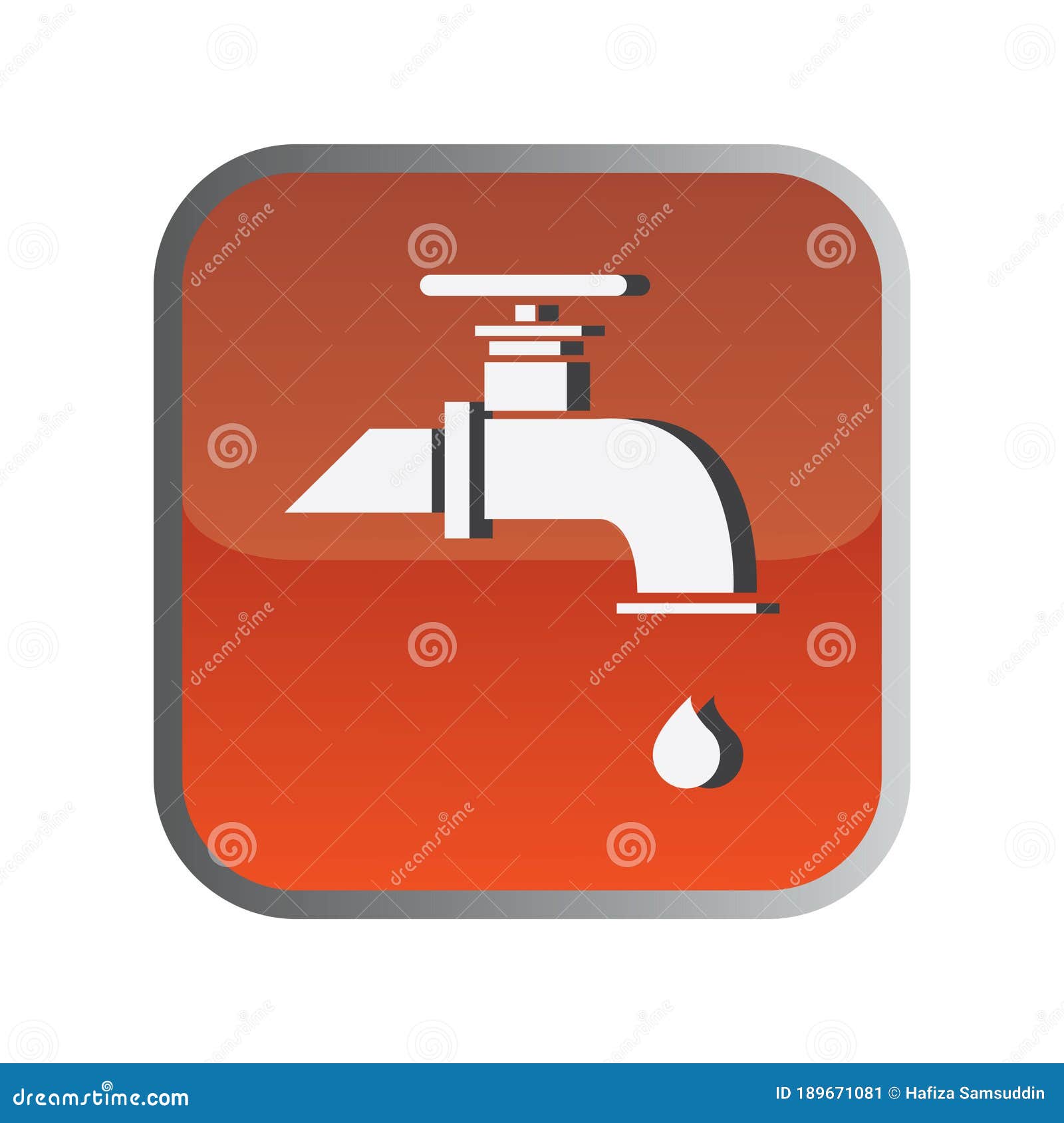 Dripping Tap. Vector Illustration Decorative Design Stock Vector ...