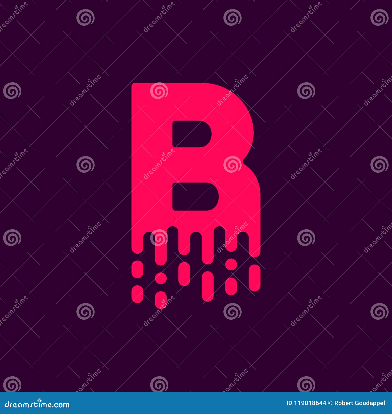 Dripping Vector Logo Letter B Stock Vector - Illustration of modern ...