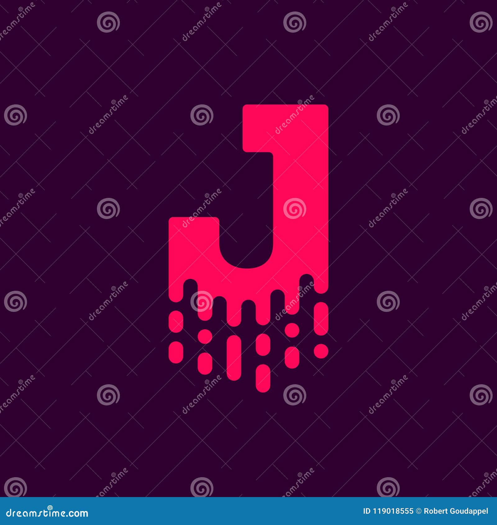 Dripping Vector Logo Letter J Stock Vector - Illustration of alphabet ...