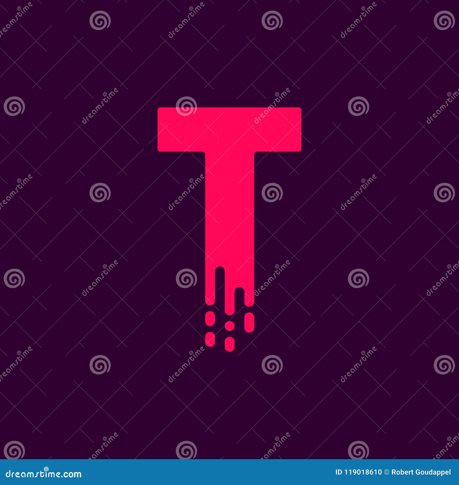 Dripping Vector Logo Letter T Stock Vector - Illustration of bubble ...