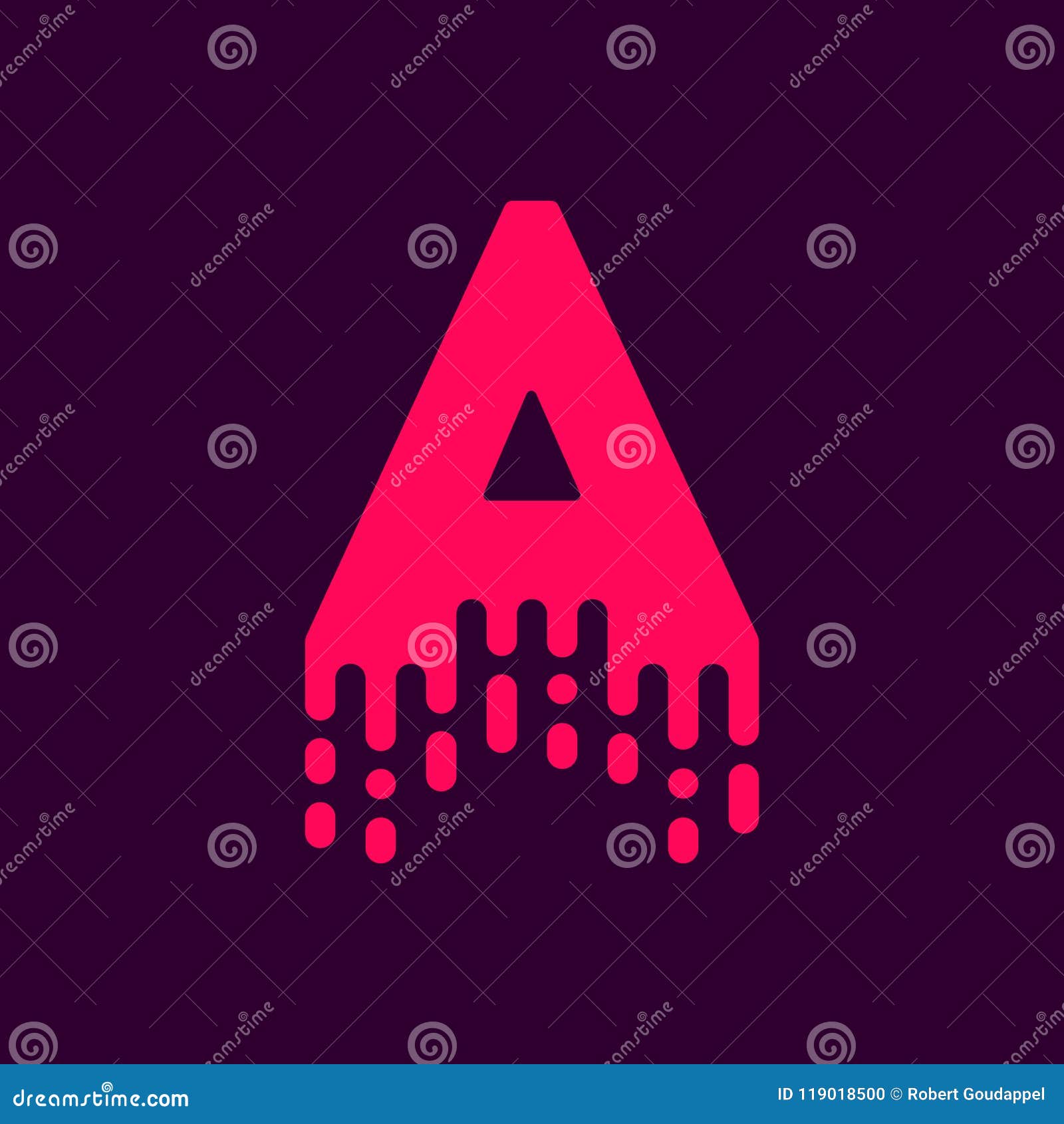 Dripping Vector Logo Letter a Stock Vector - Illustration of font ...