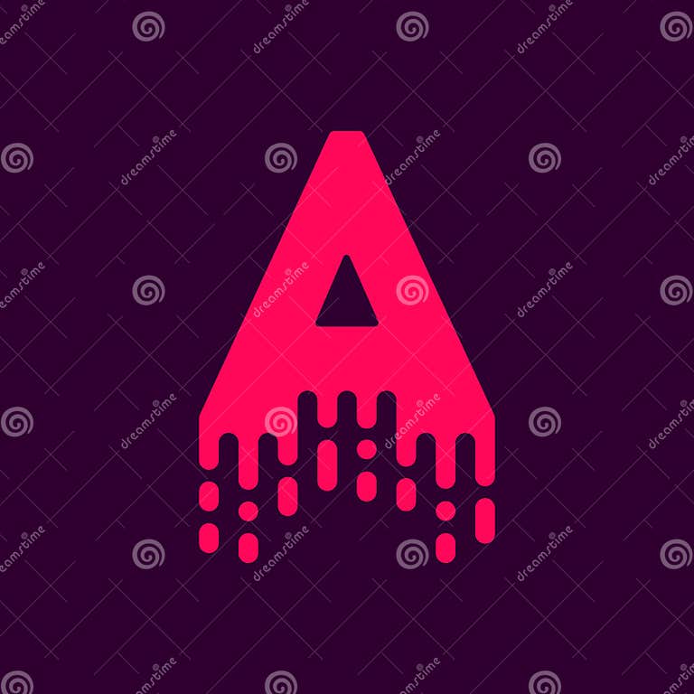 Dripping Vector Logo Letter a Stock Vector - Illustration of font ...