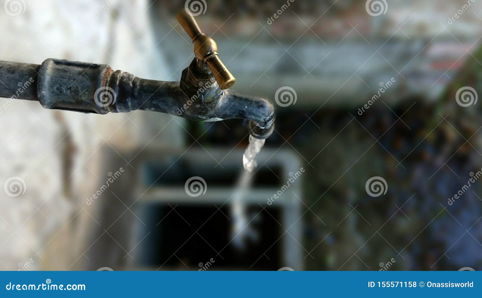Dripping Water from a Tap stock photo. Image of fresh - 155571158