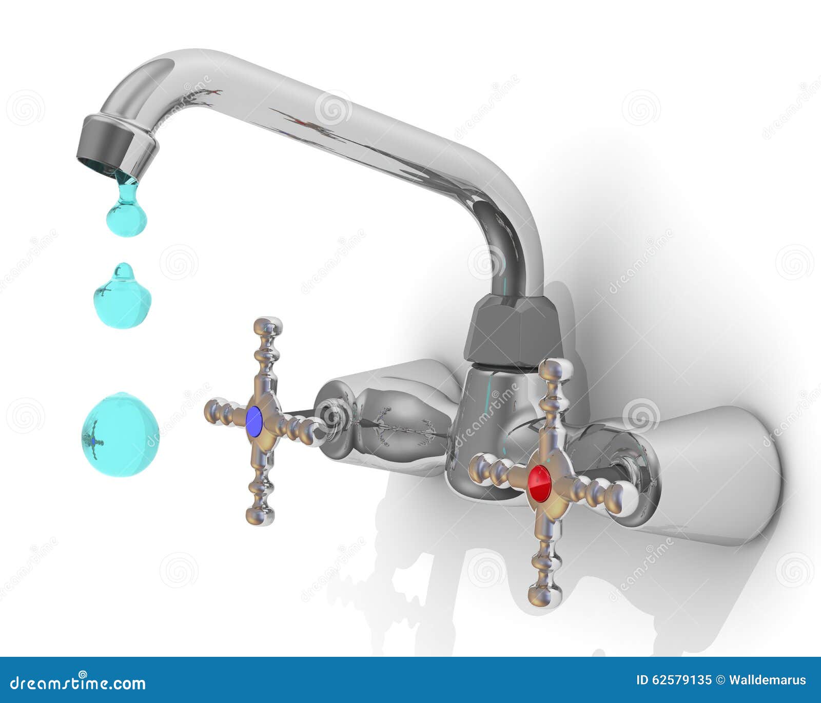 Dripping water tap stock illustration. Illustration of flowing - 62579135