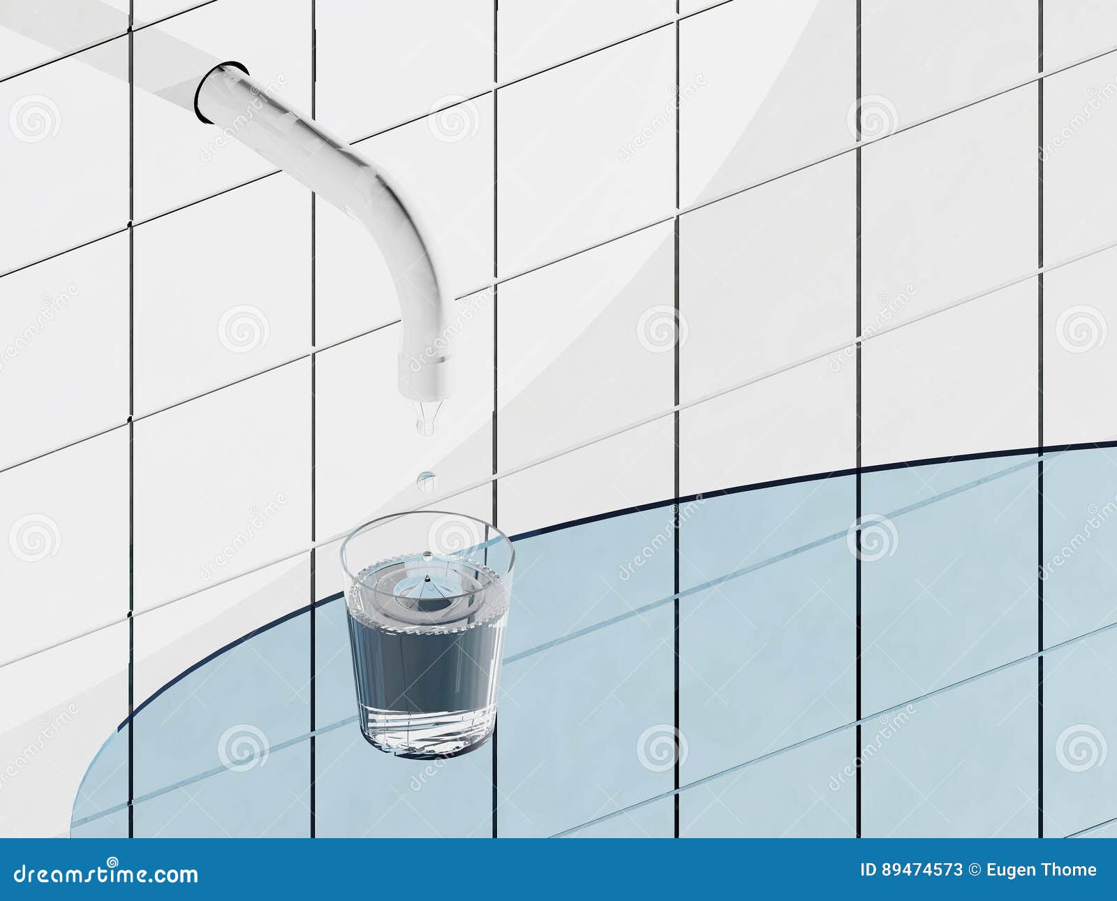 Dripping water tap stock illustration. Illustration of rendering - 89474573