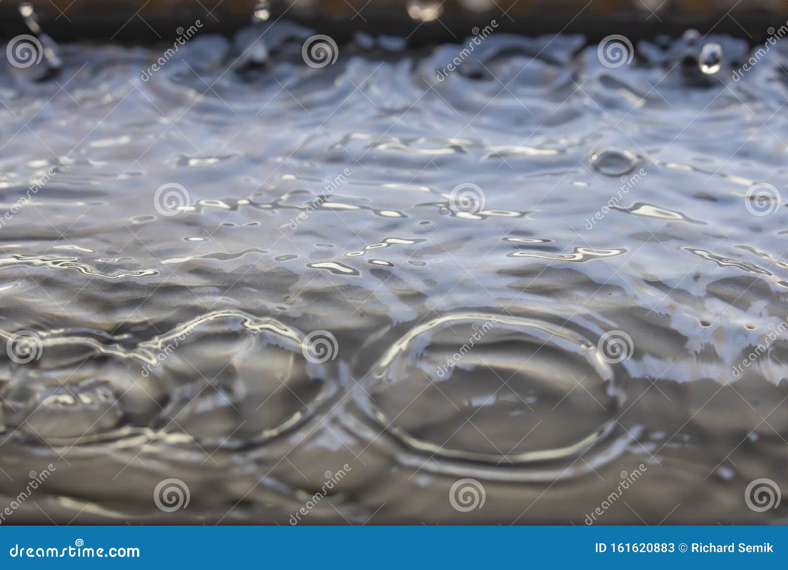 Dripping Water To the Water Surface Stock Image - Image of background ...