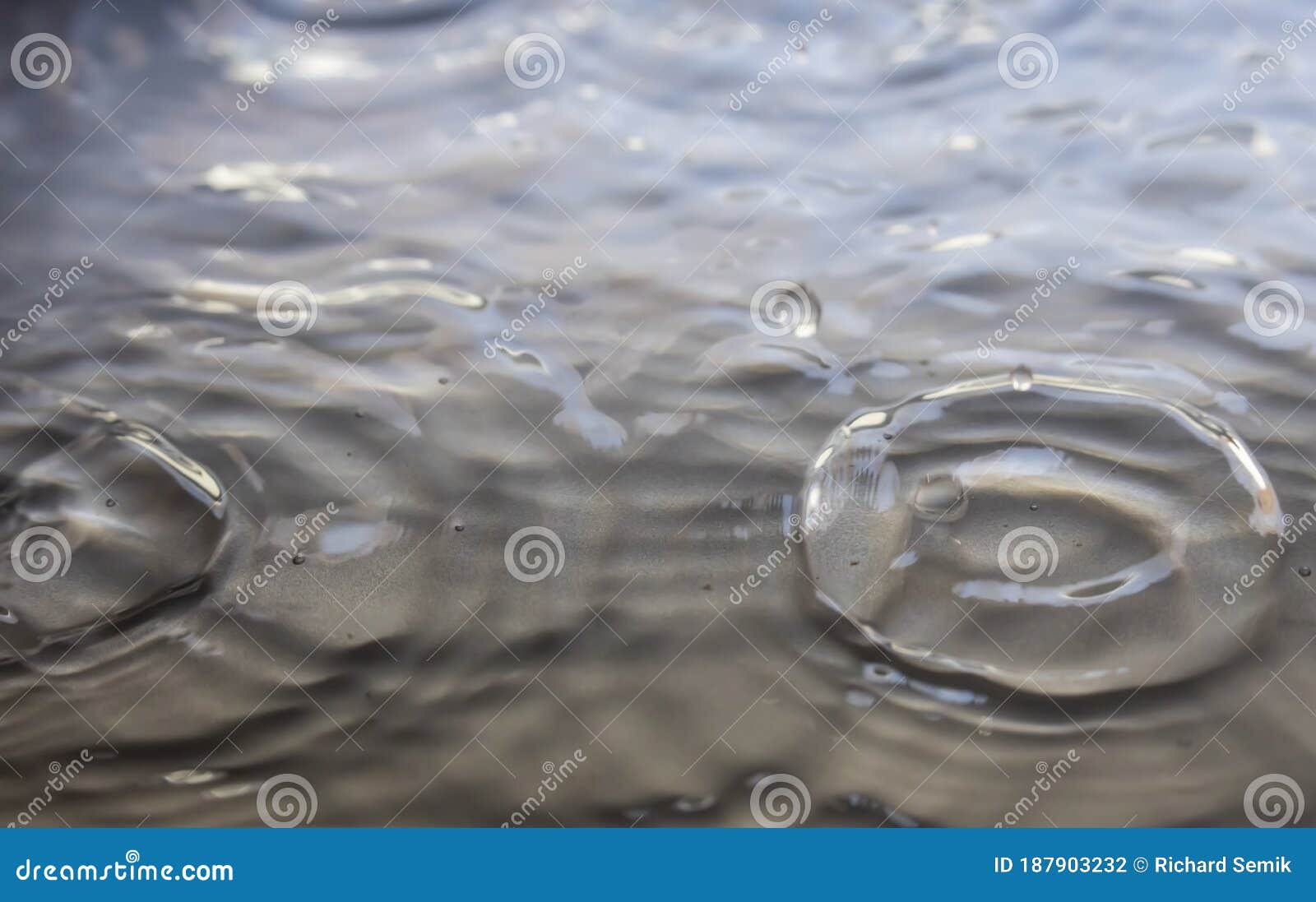 Dripping Water To the Water Surface Stock Photo - Image of transparent ...