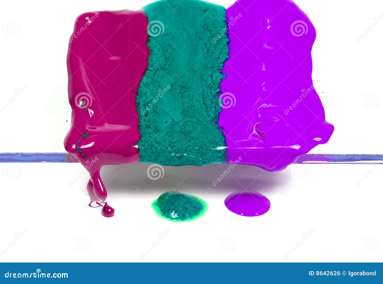 Dripping Wax of Three Colours Stock Photo - Image of group, glitter ...