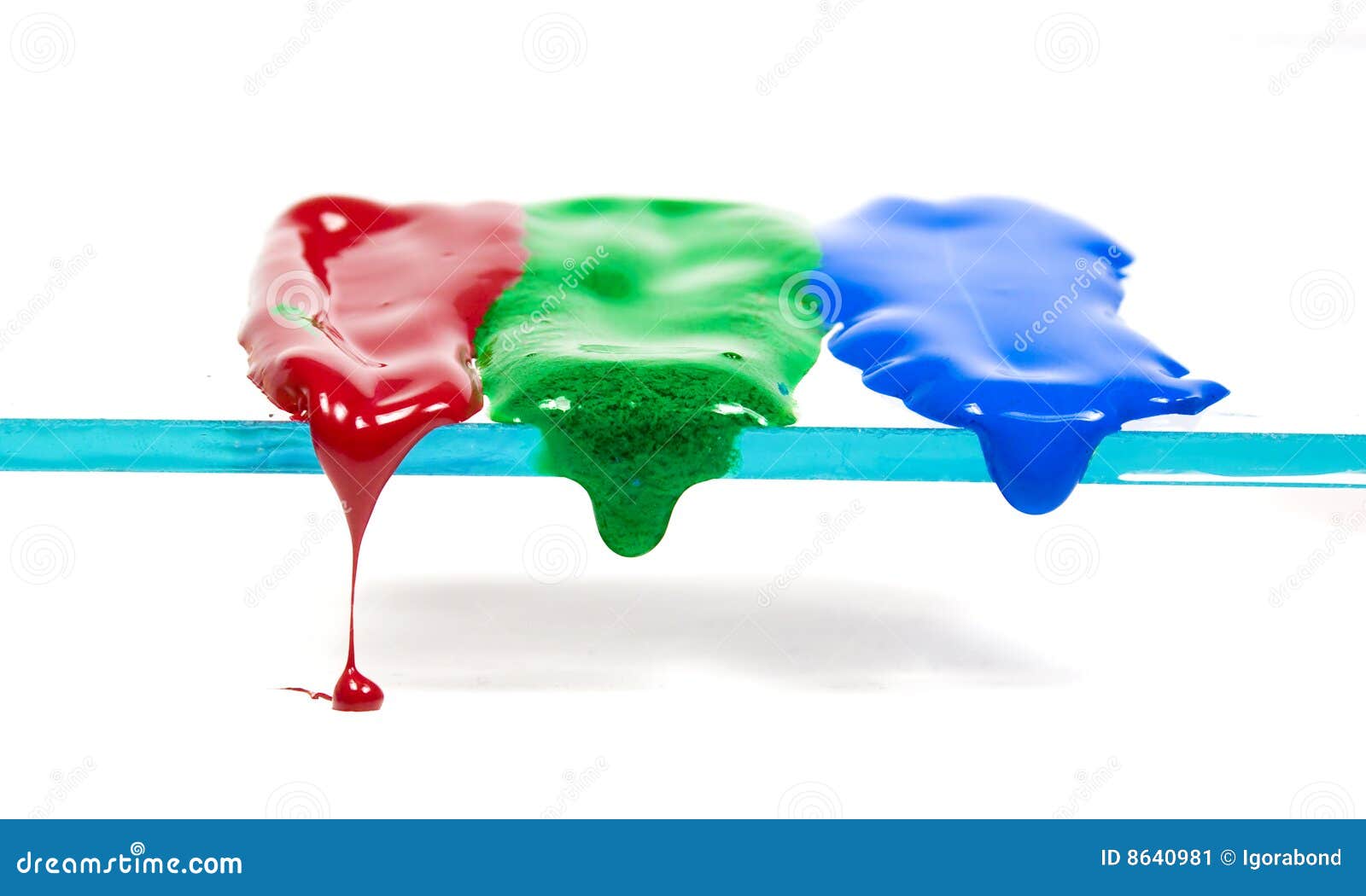 Dripping Wax of Three Primary Colours Stock Image - Image of warm ...