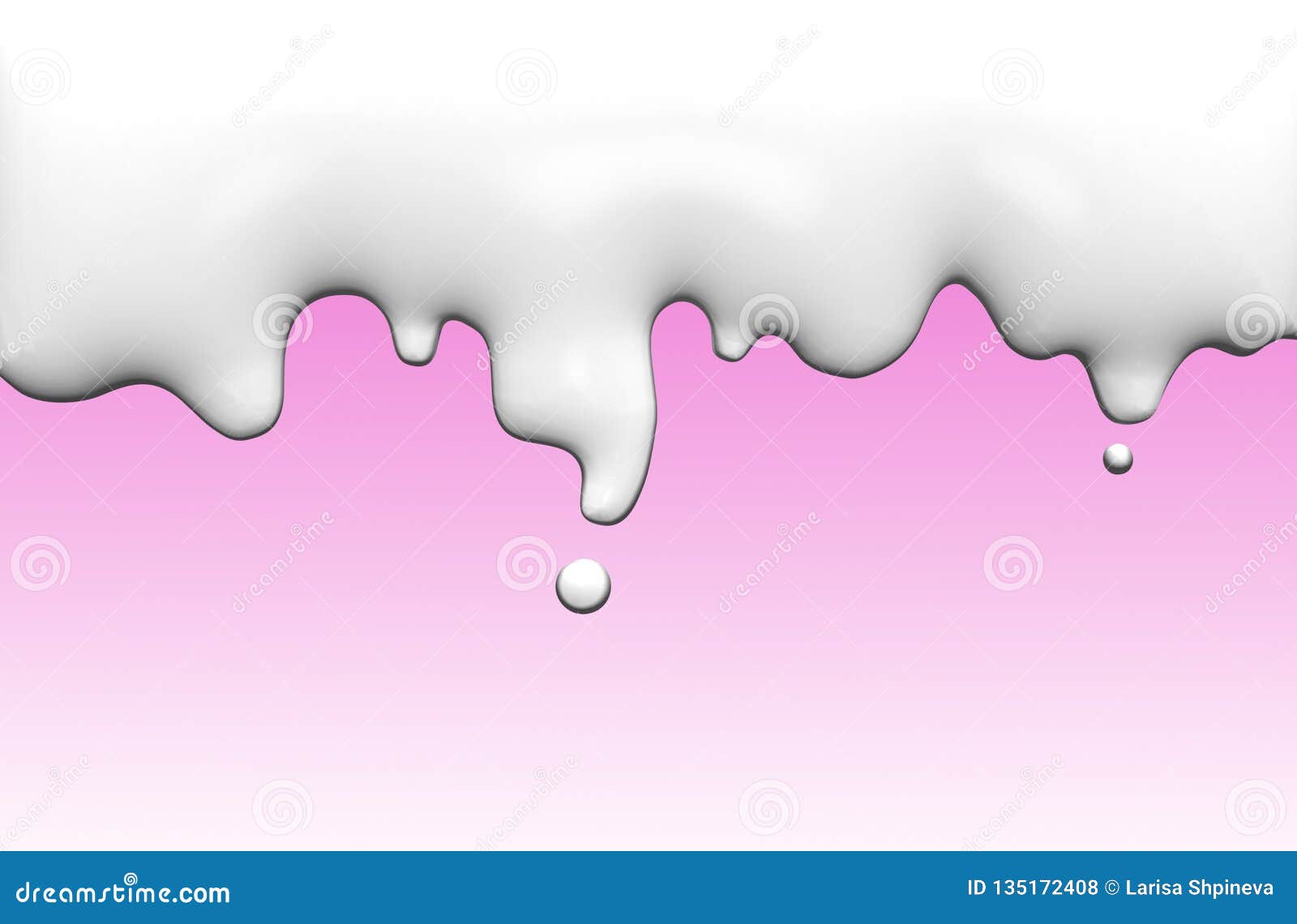 Dripping White Milk, Cream Melted, Yogurt Drips On Light Pink ...