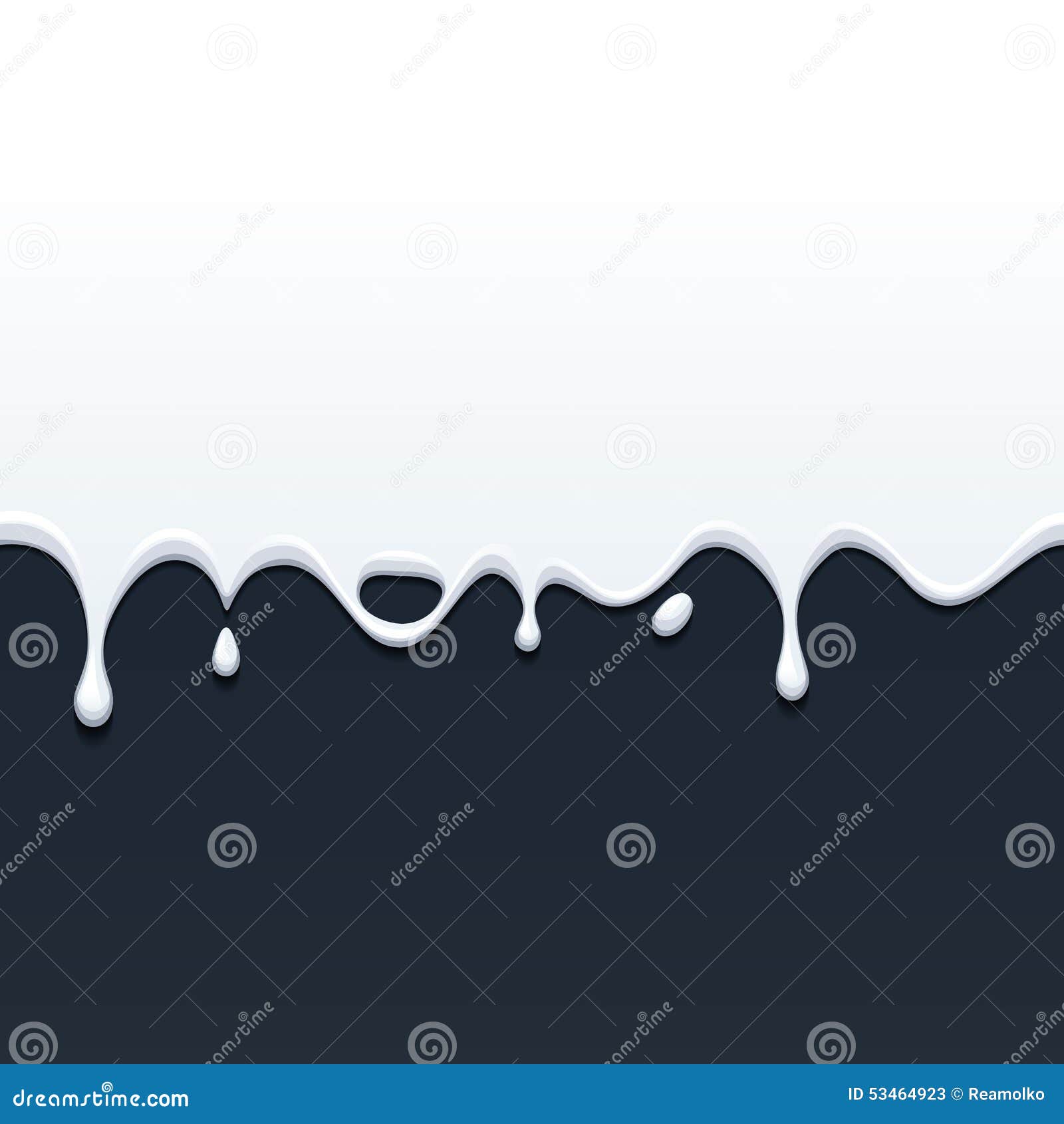 Dripping White Circles. Liquid Drops Of Ink. Dripping Liquid. Vector ...