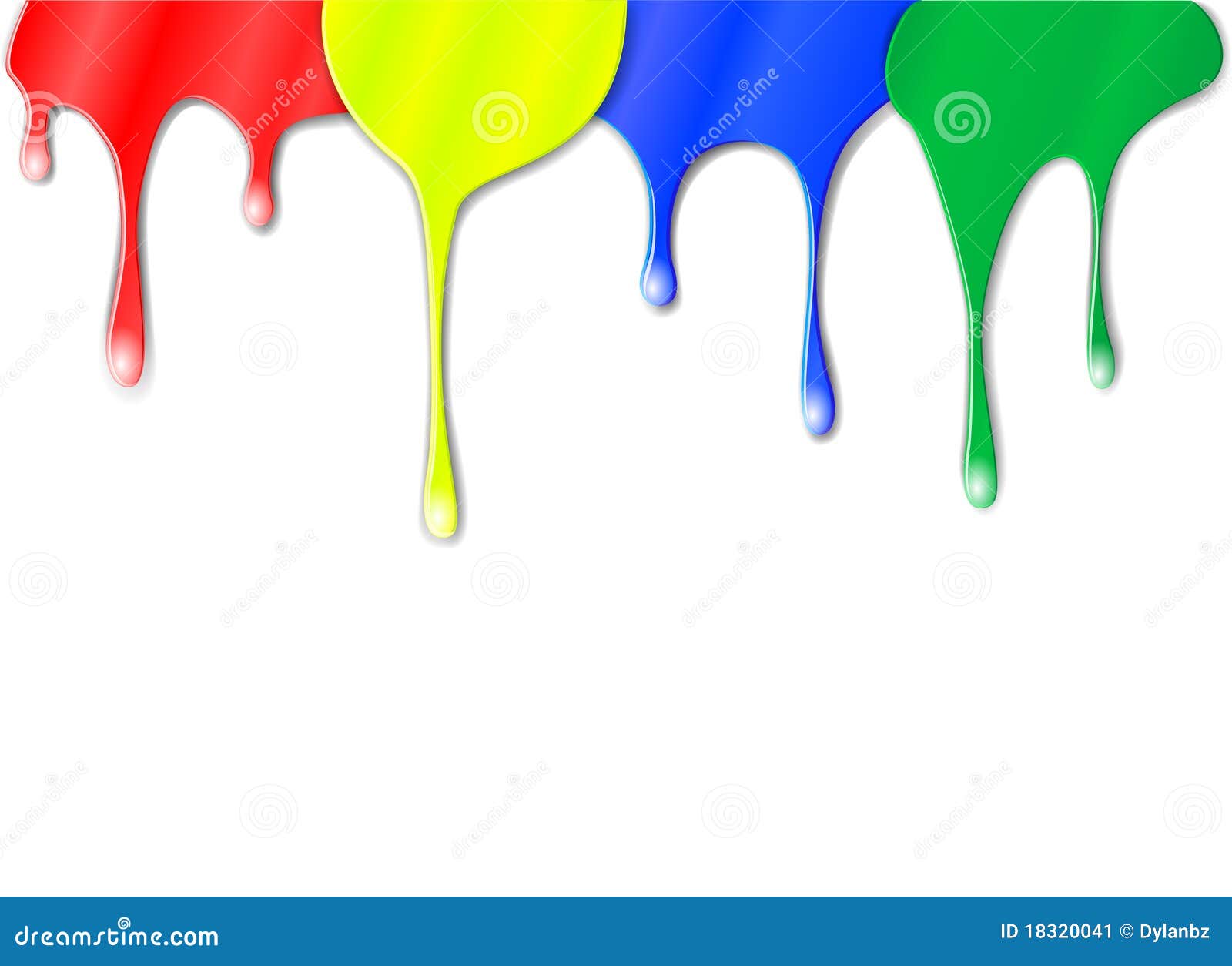 Drips of color paint stock vector. Illustration of colorful - 18320041