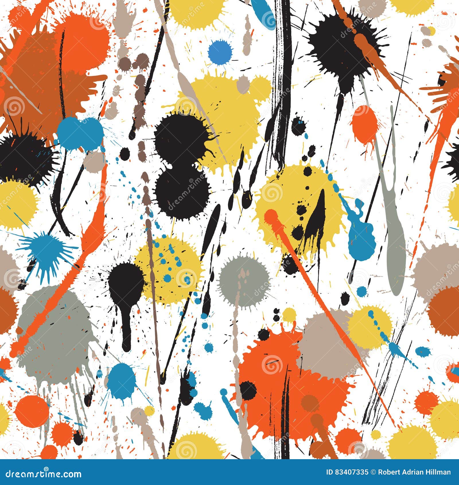 Drips and Drops Seamless Tile Stock Vector - Illustration of blotch ...