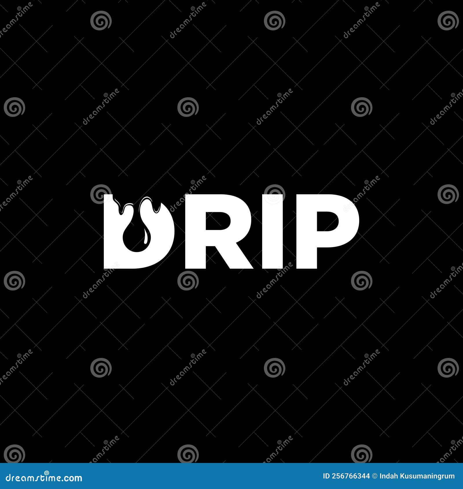 Drips Icon.the Word DRIP with the Letter D Water or Oil Drips Stock ...