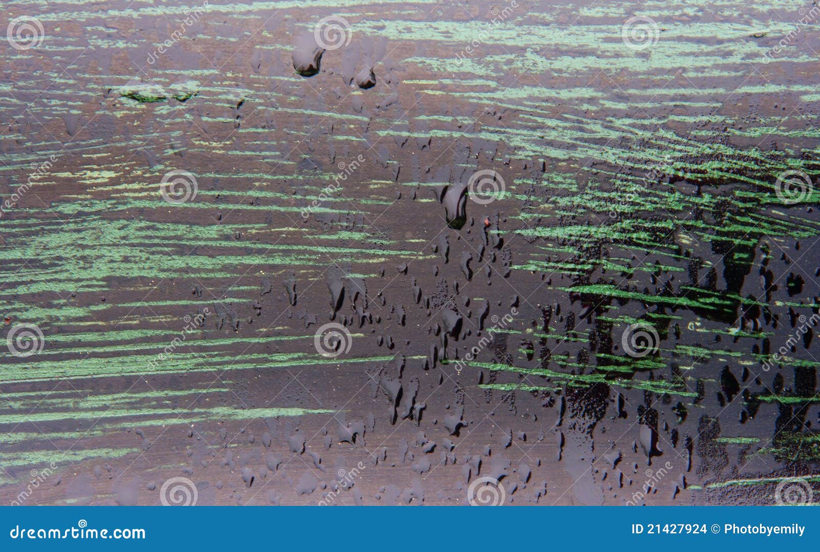 Drips of Water on Textured Metal Stock Photo - Image of green, water ...