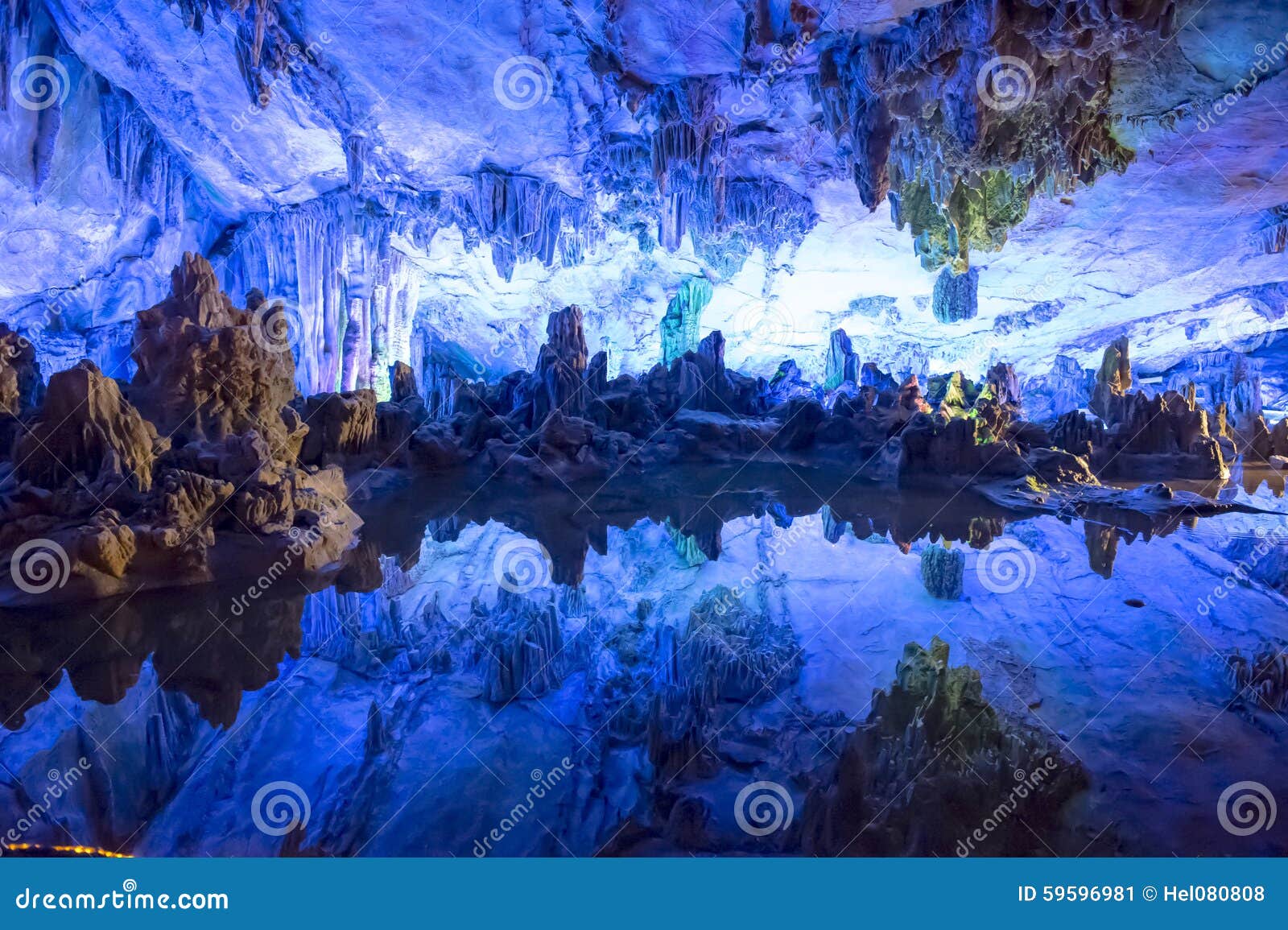 Dripstone Cave, Reed Flute Cave, Ludi Yan, Guilin, Guangxi, China Stock ...