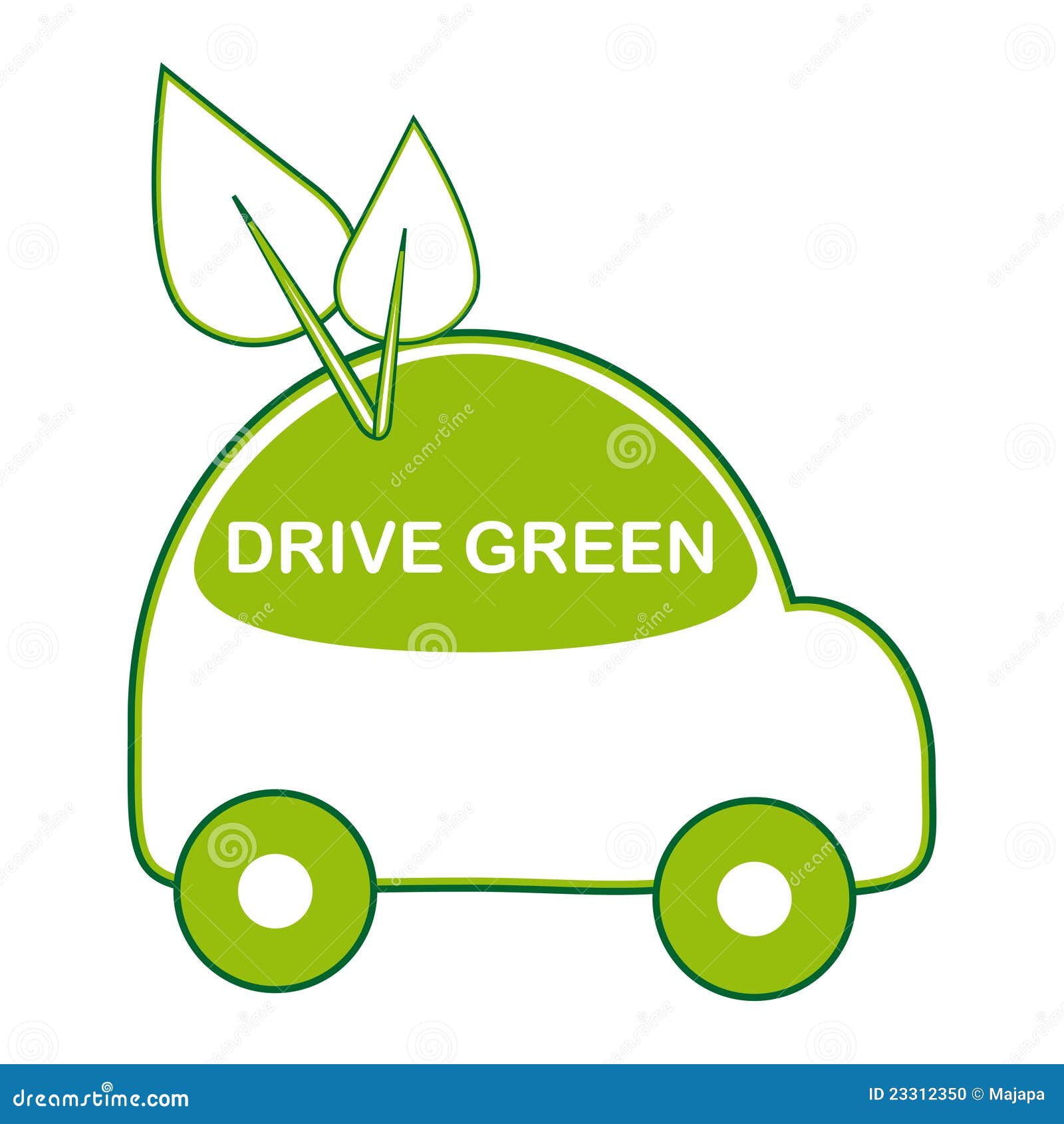 Drive Green stock vector. Illustration of power, friendly - 23312350