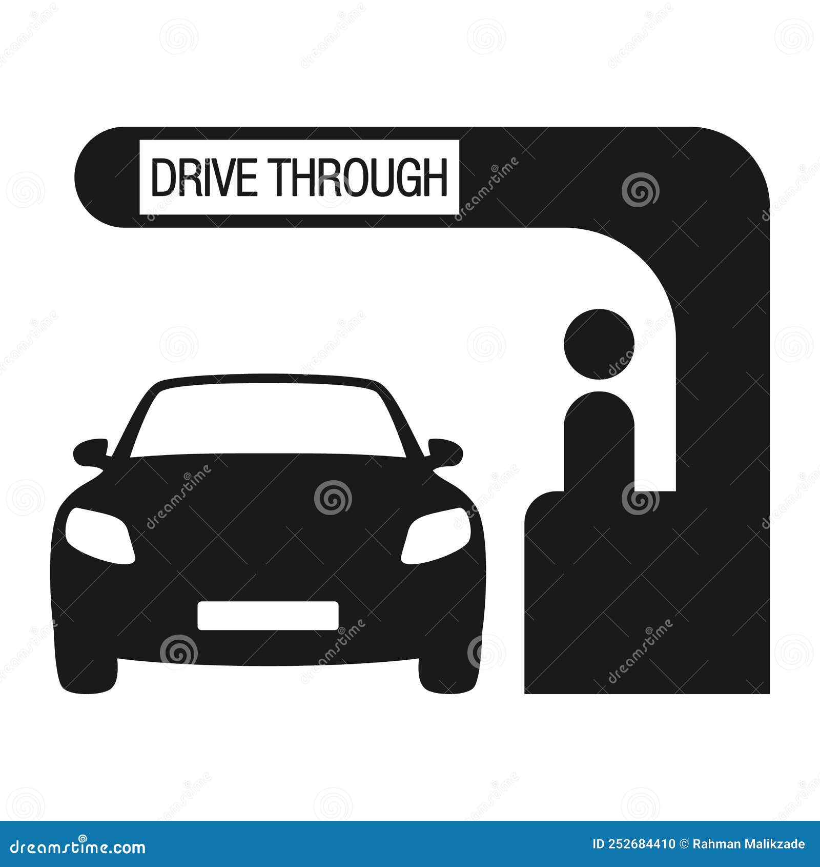 Drive through Icon. Order Pickup Symbol Vector Illustration Stock ...