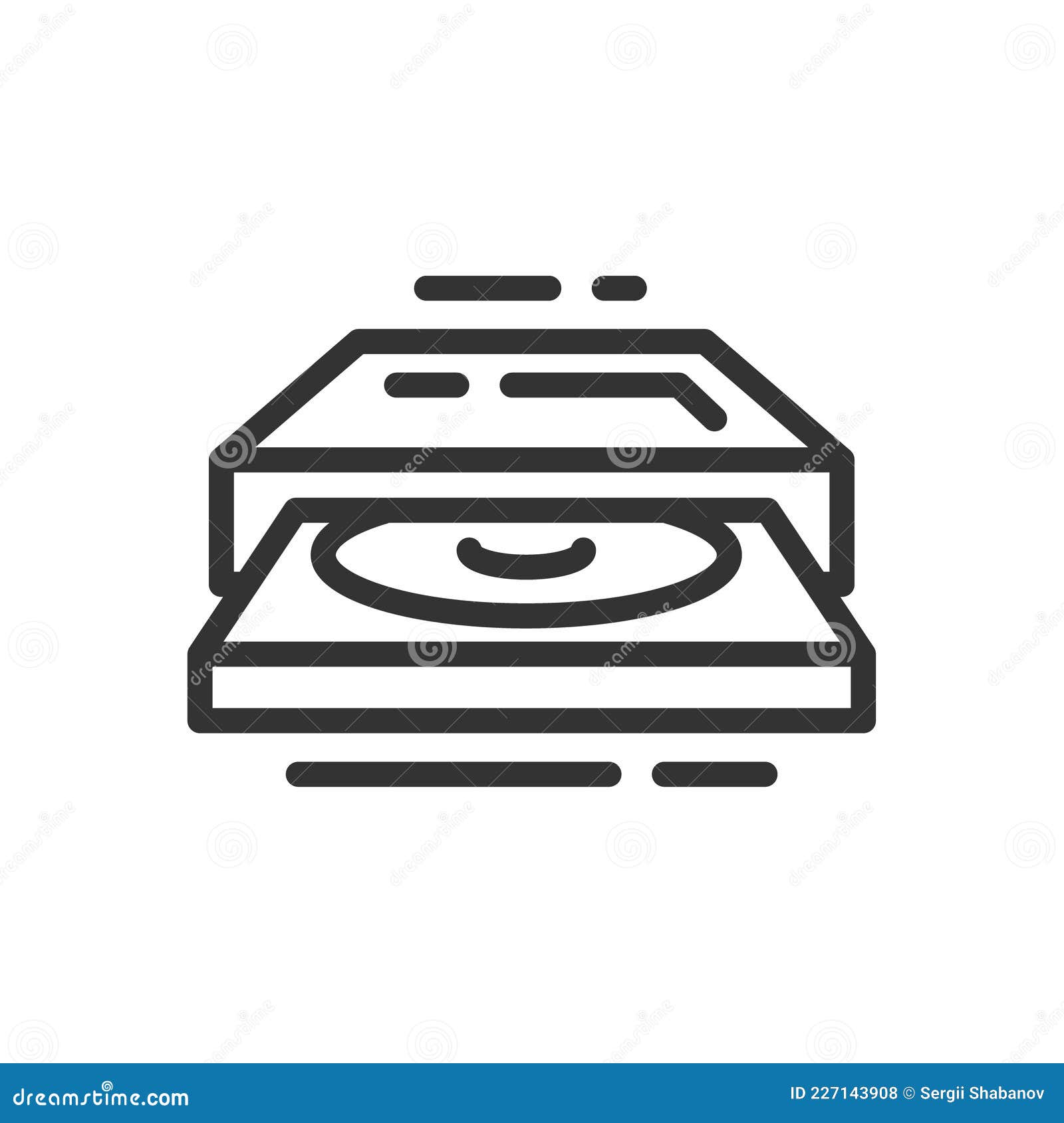 Drive Icon in Simple One Line Style Stock Vector - Illustration of ...