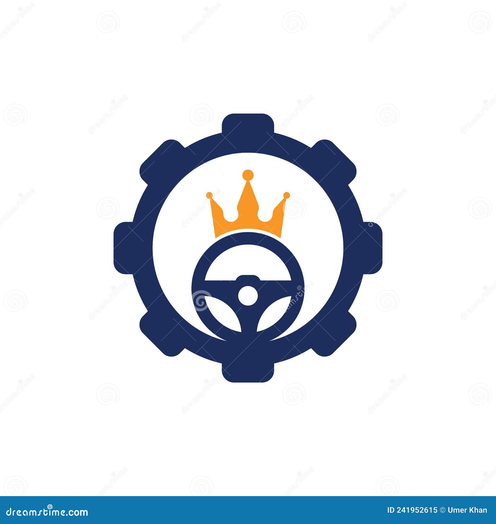 Drive King Vector Logo Design. Stock Vector - Illustration of gear ...