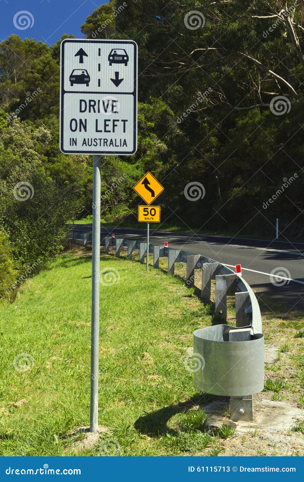 Drive on the left sign stock image. Image of road, australia - 61115713