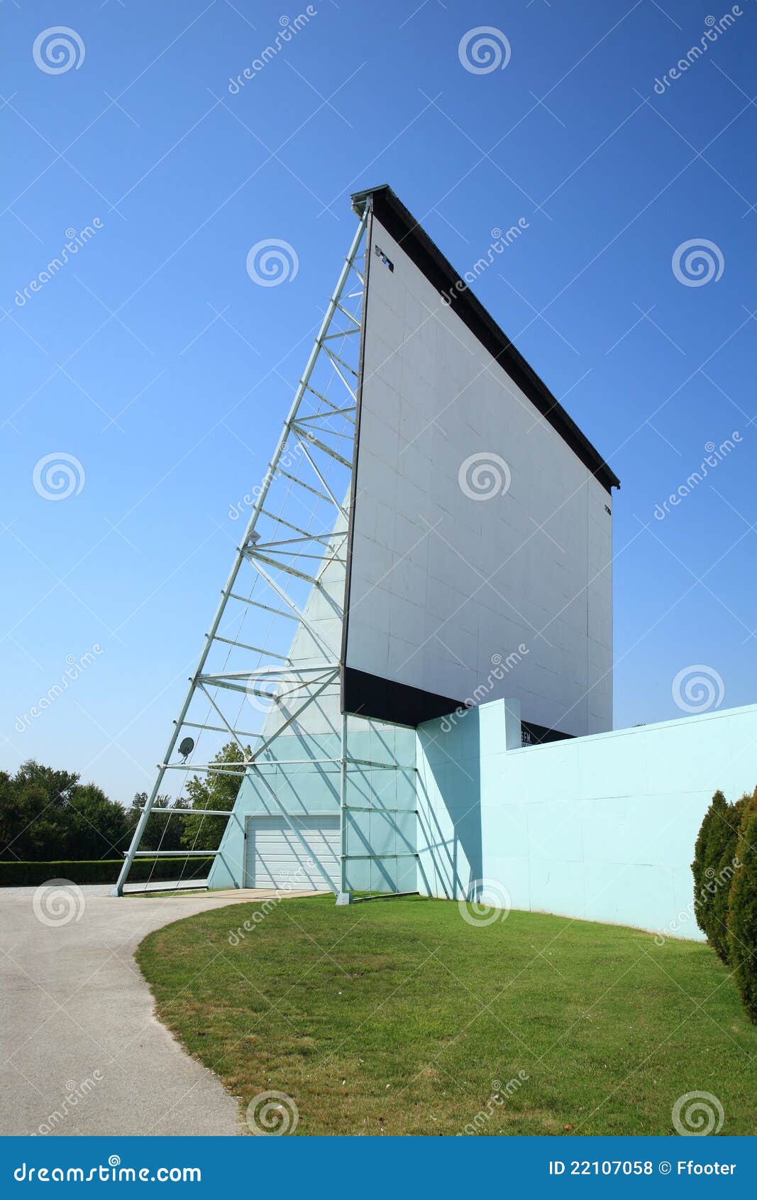 Drive-in Movie Screen stock photo. Image of structure - 22107058