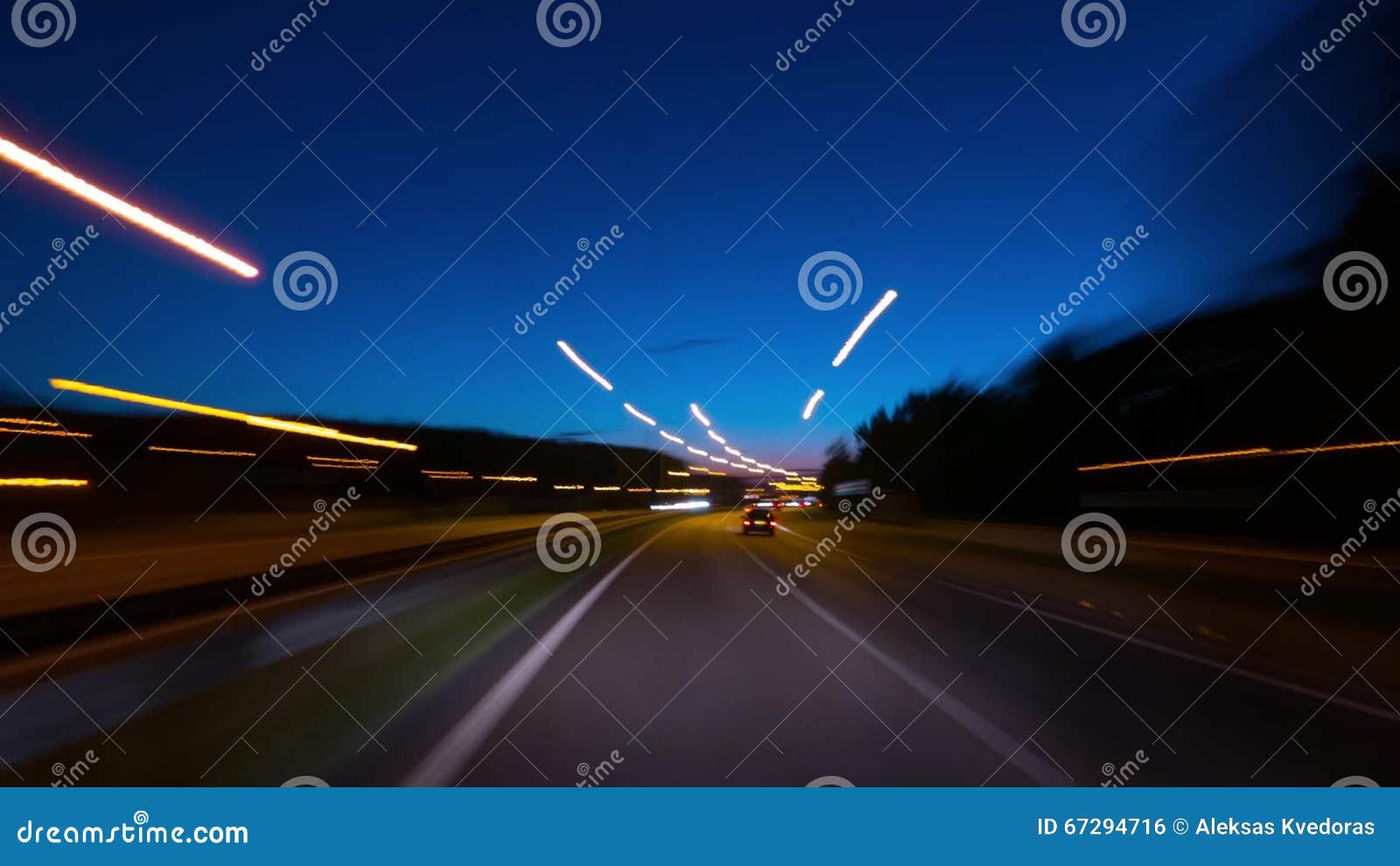 Drive through the Night City, Time-lapse Stock Footage - Video of ...