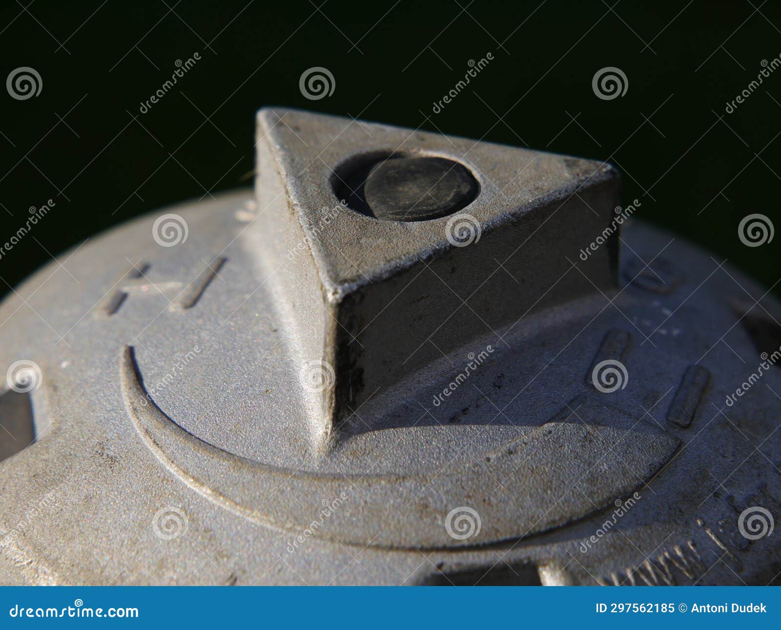 A Drive Nut of a Hydrant in Close-up Stock Image - Image of silver ...