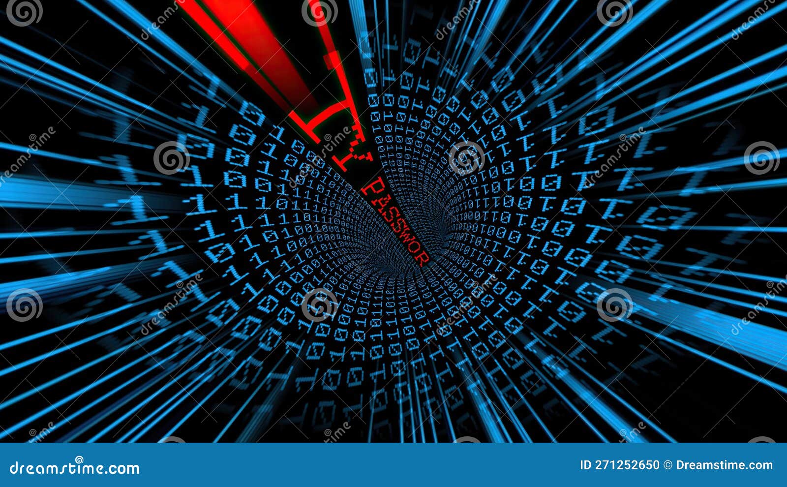 Drive through the Password Security Data Tunnel Stock Illustration ...