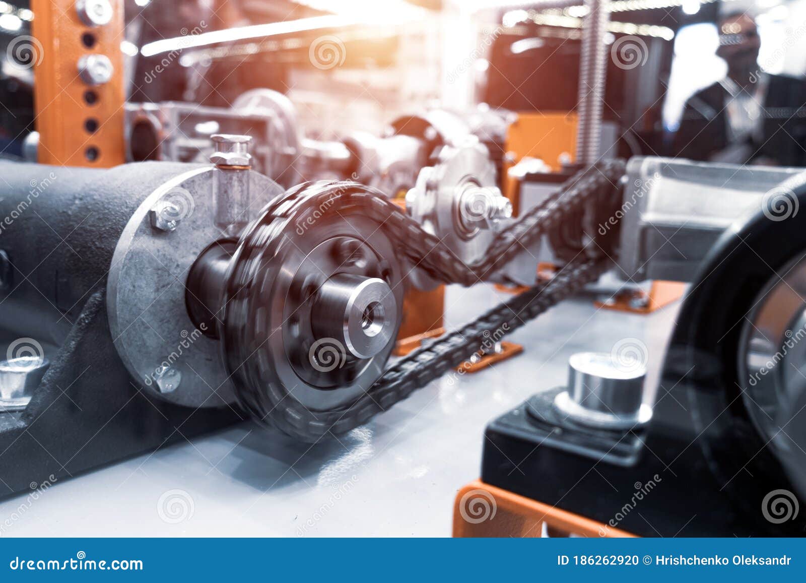 Drive Roller Chains for Torque Transmission Stock Photo - Image of ...