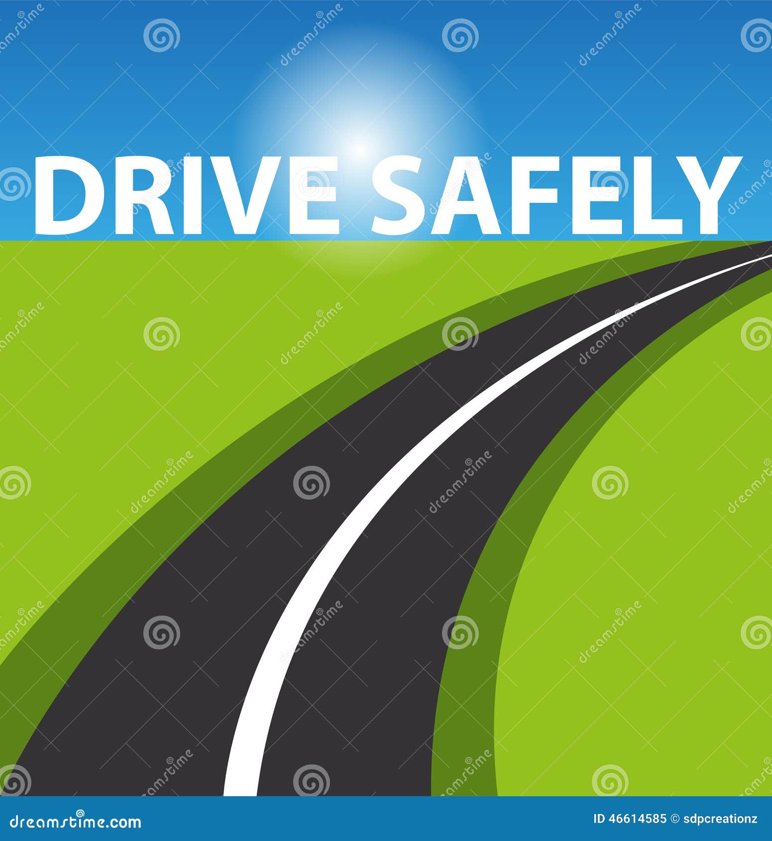 Drive Safe And Stay Alive Icon Or Symbol - Safe Driving Concept Vector ...