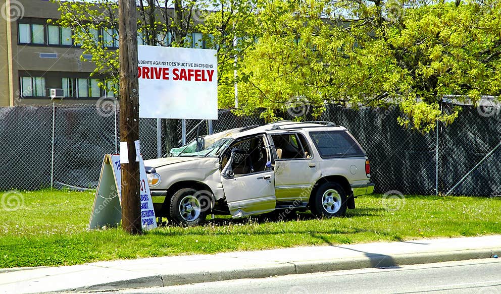 Drive Safely stock image. Image of wheels, danger, demolished - 125341