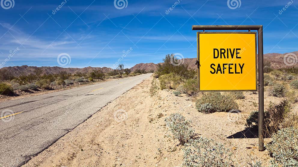 Drive Safely Sign stock image. Image of highway, park - 19359025