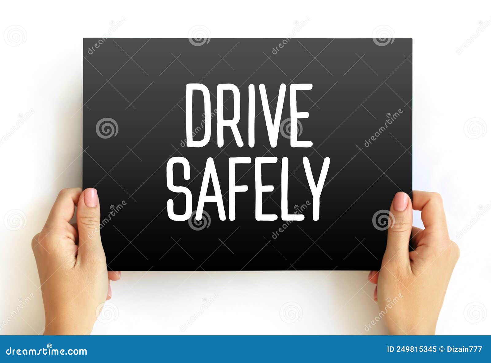 Drive Safely Text on Card, Concept Background Stock Image - Image of ...