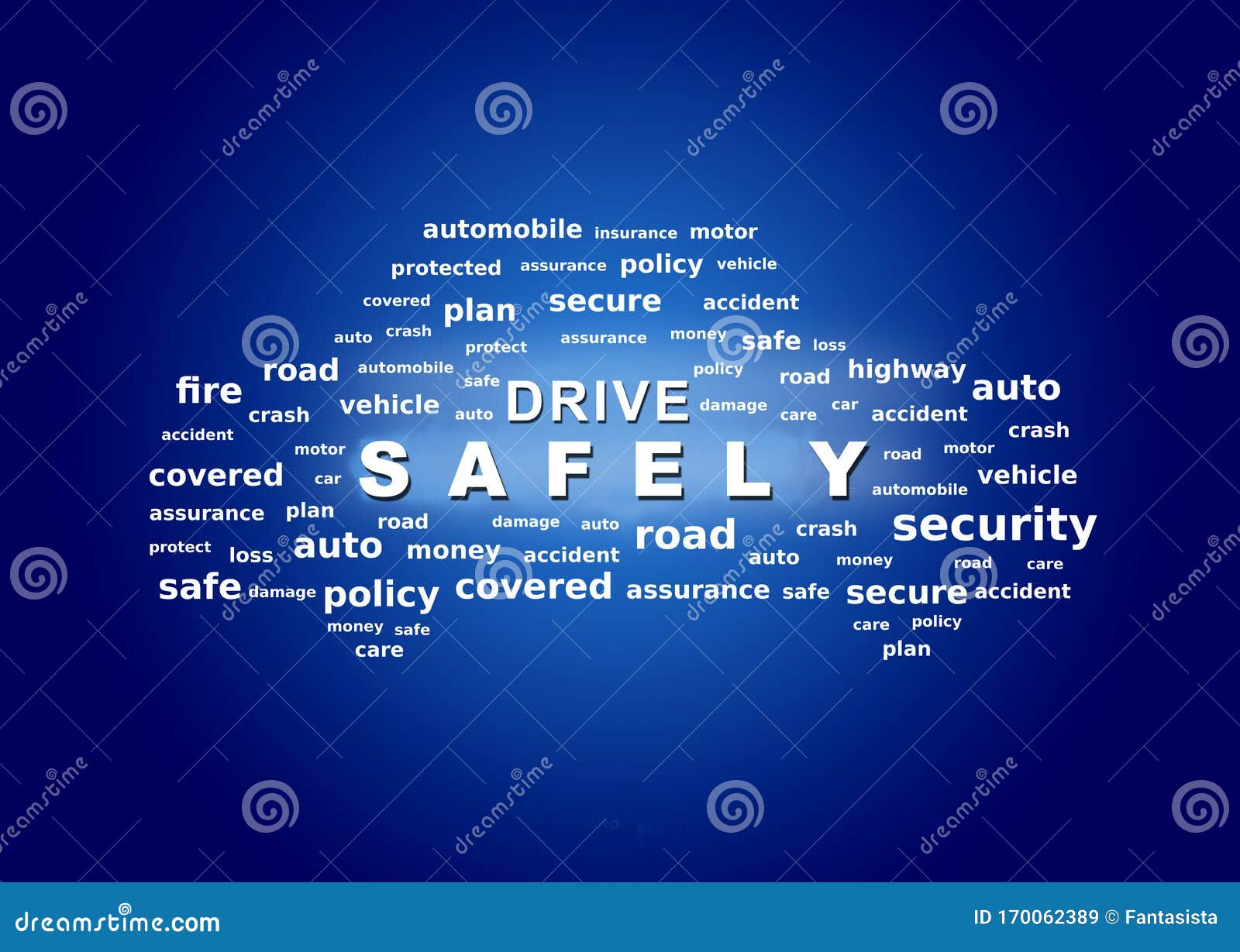 Drive Safety Concept. Secure Driving Stock Illustration - Illustration ...
