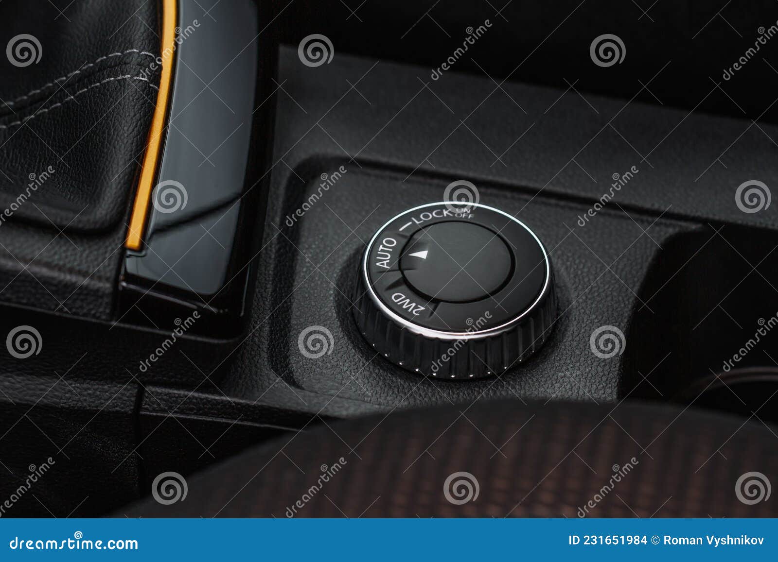 Drive Selector Button. Automatic Gear Lever and Gear Shift Stock Photo ...