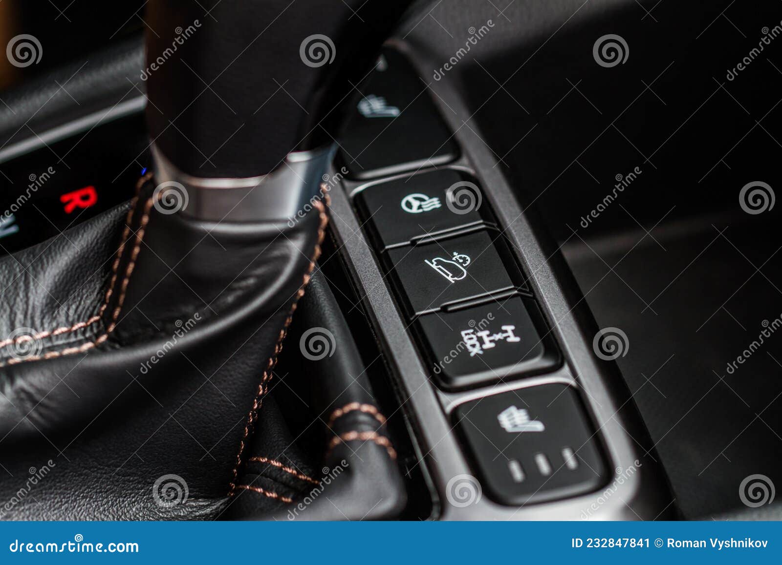 Drive Selector Button. Automatic Gear Lever and Gear Shift Stock Image ...