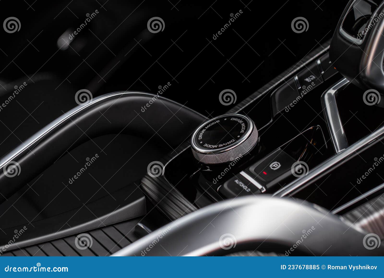 Drive Selector Button. Automatic Gear Lever and Gear Shift Editorial ...