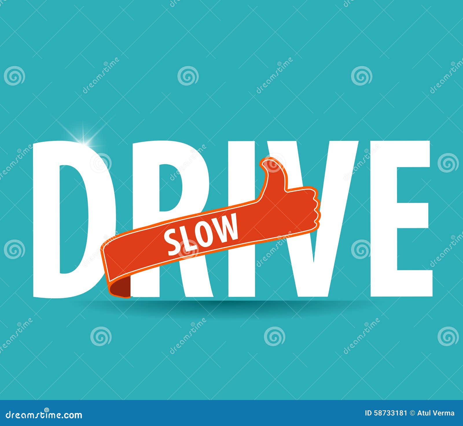 Drive Slow and Icon/ Safe Driving Concept Stock Vector - Illustration ...