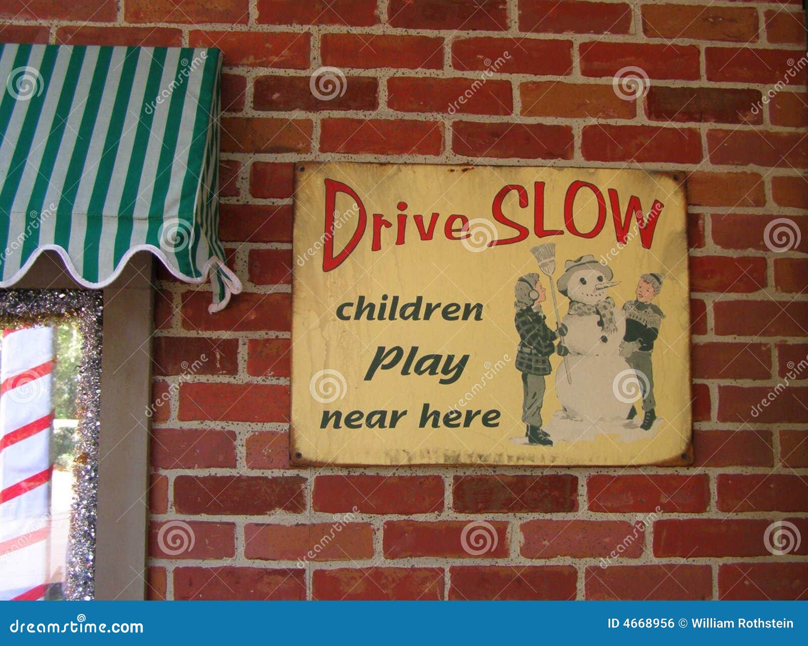 Drive Slow-an Old Fashioned Christmas Stock Photo - Image of automobile ...