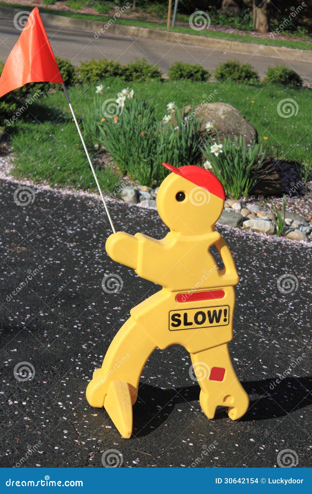 Drive Slow Sign stock photo. Image of drive, sign, road - 30642154