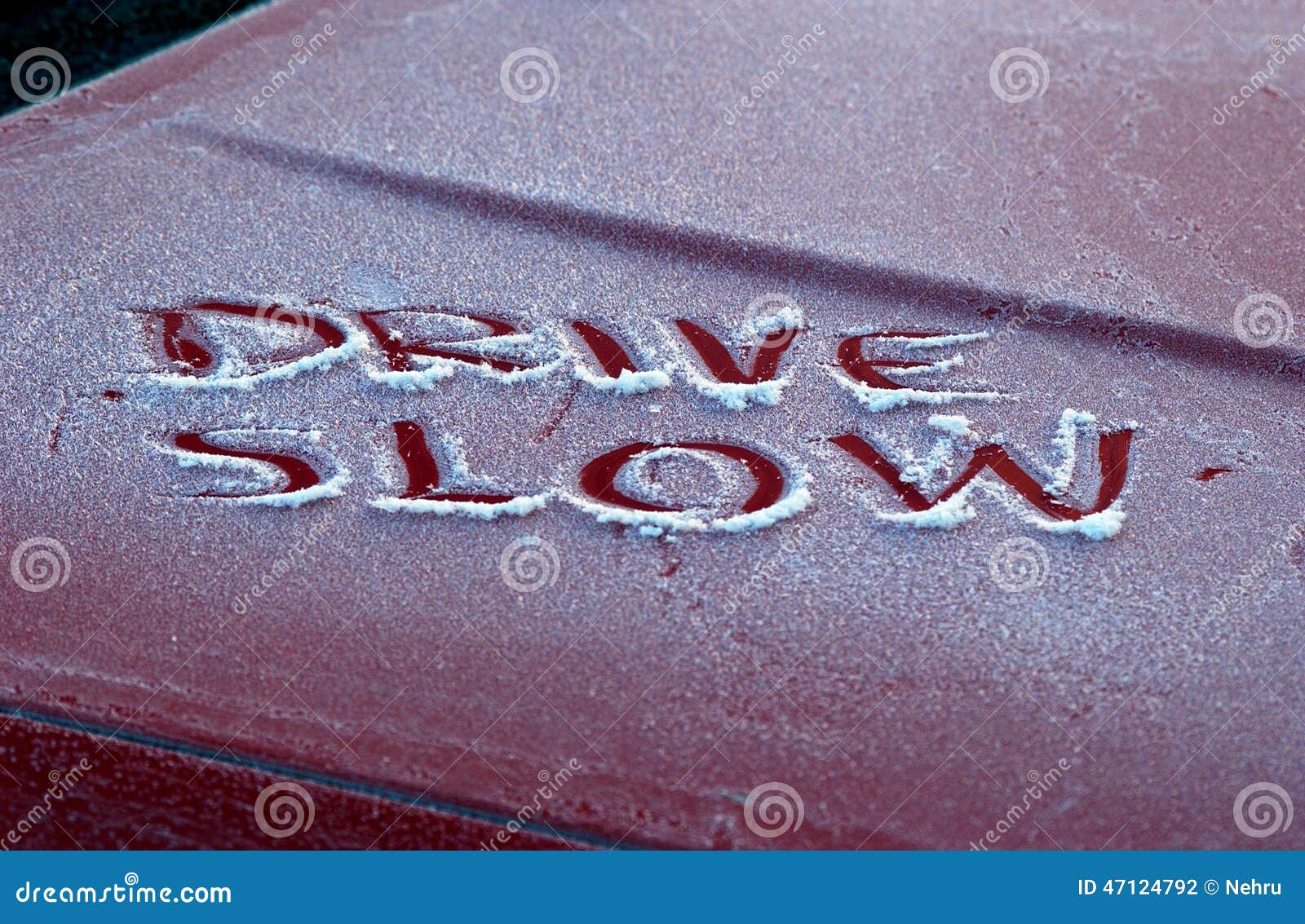 Drive slow in winter stock photo. Image of black, warning - 47124792