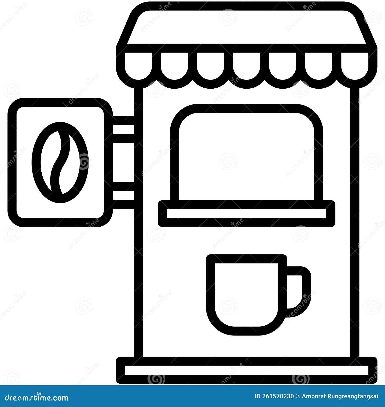 Drive-thru Coffee Icon, Coffee Shop Related Vector Stock Vector ...